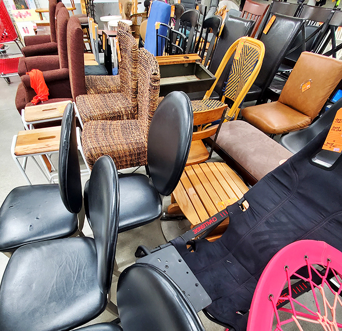 Chair-vana! This eclectic seating collection proves that comfort comes in all materials&mdash;wicker, leather, wood&mdash;just waiting for the right living room. 