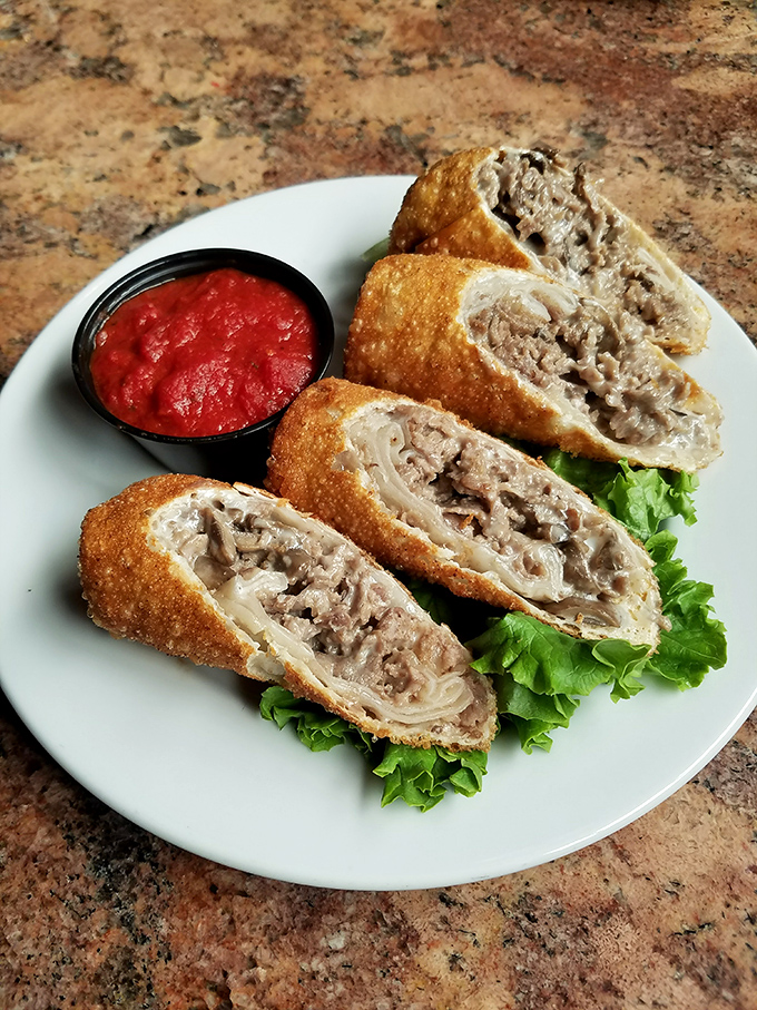 Cheesesteak egg rolls—because sometimes tradition needs a twist. Philadelphia meets Asia in a crispy, genius mashup that just works.
