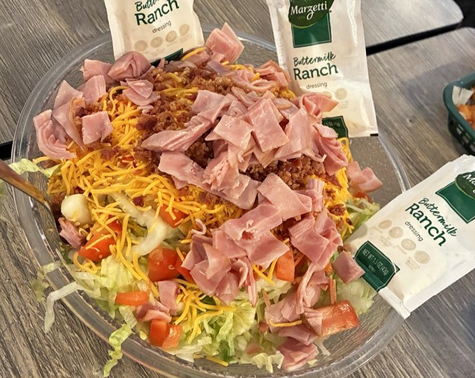 This chef's salad is what happens when someone says "I want something healthy" but their soul whispers "but make it delicious."