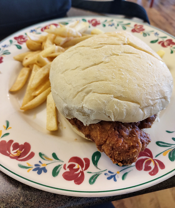 This chicken sandwich isn't trying to go viral on social media—it's too busy being exactly what a sandwich should be.
