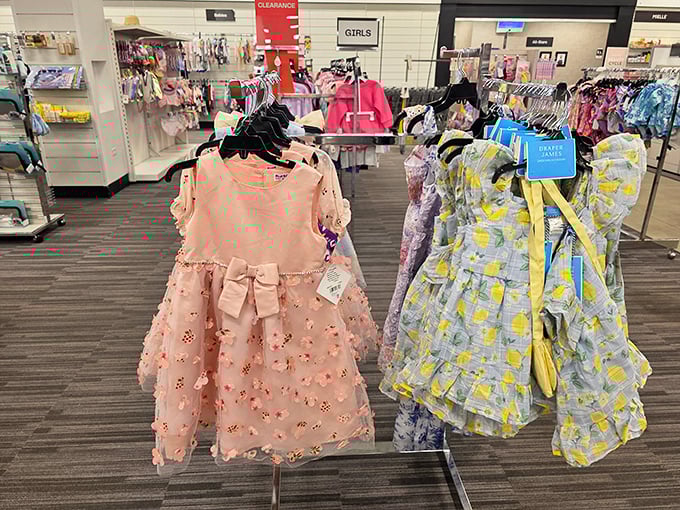 Tiny fashionistas aren't forgotten, with adorable children's dresses that look like they belong in a boutique but cost less than dinner out.