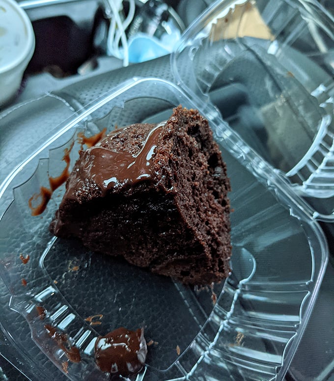 Chocolate cake so moist it should have its own fan club. The perfect finale to a slider session when blueberry pie isn't calling your name.