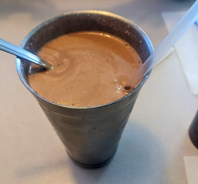 This chocolate shake isn't just thick&mdash;it's the kind that makes your straw stand at attention and your childhood memories come rushing back with each sip.