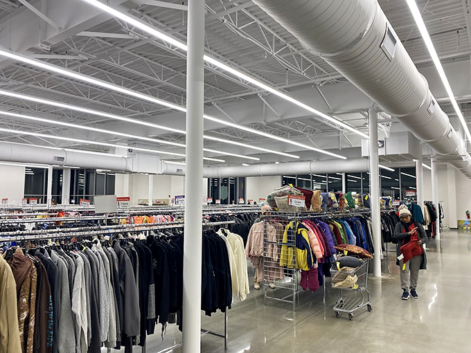 A sea of jackets and coats awaits new shoulders to warm. Winter is coming, but your wallet needn't feel the chill.