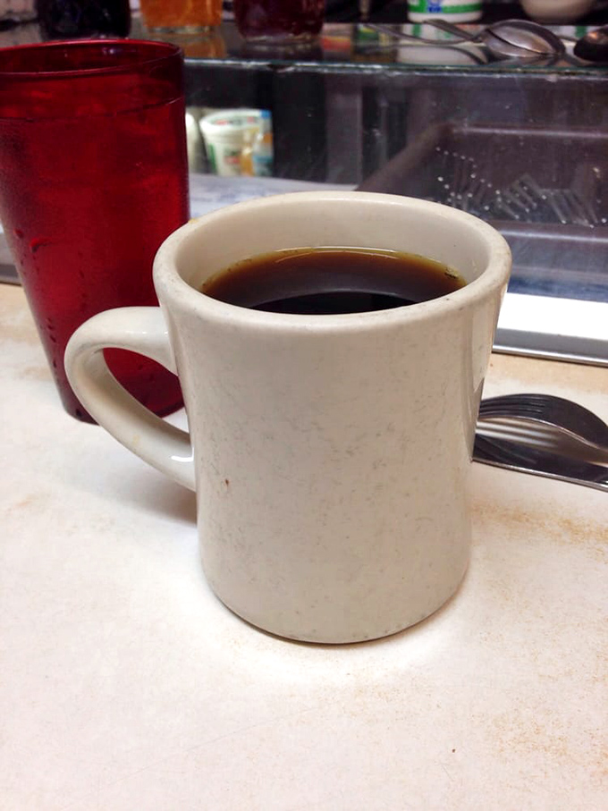 The humble diner mug&mdash;holding what might be the most honest cup of coffee in America. No pretension, just perfection.