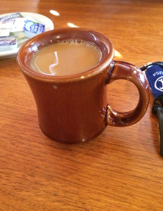 That classic diner coffee in a sturdy mug – not pretentious, just reliable, like an old friend who always shows up.