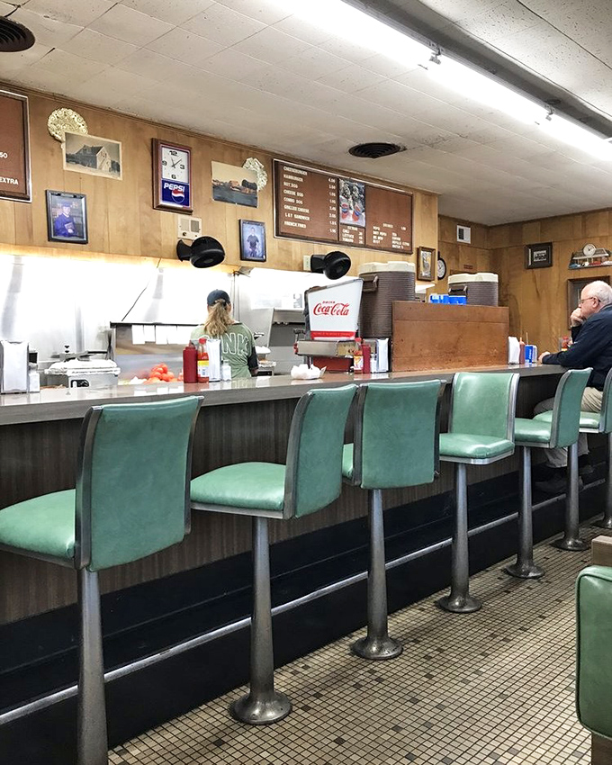 The mint-green counter stools have supported generations of hungry patrons. If they could talk, they'd tell you to order the cheeseburger.