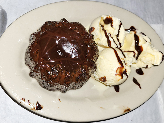 Chocolate lava cake with ice cream &ndash; where molten chocolate meets cold creaminess in a dessert version of that "opposites attract" rom-com.