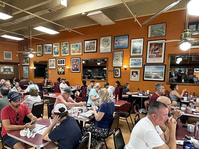 The dining room buzzes with the symphony of forks against plates and the universal language of "mmm" spoken by satisfied customers.