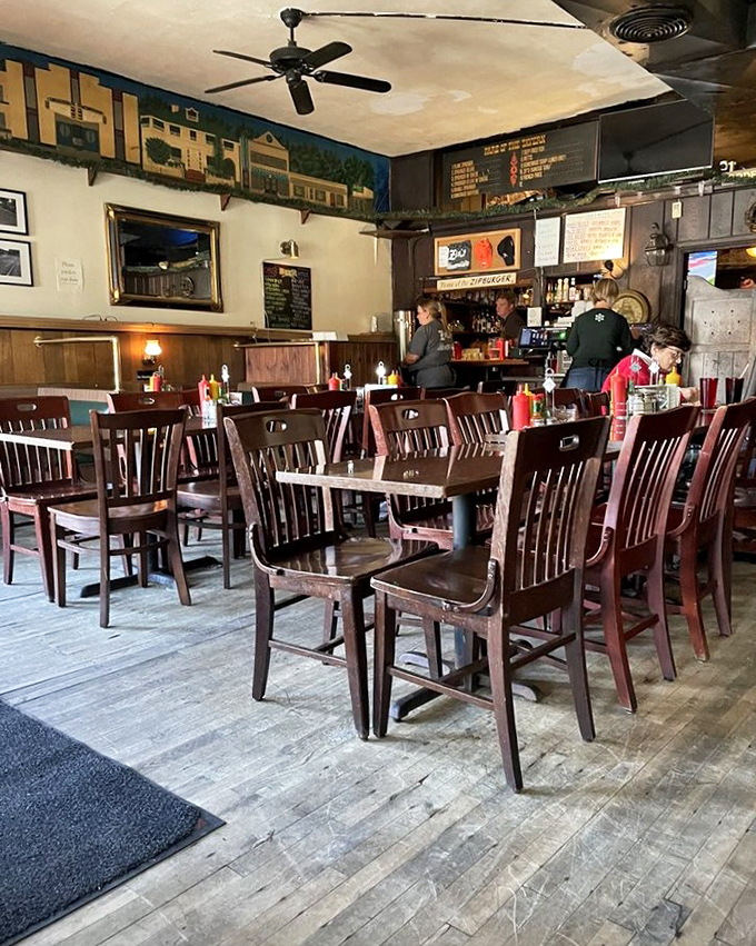 The dining room at Zip's doesn't whisper &ndash; it speaks volumes about decades of serving comfort food to generations of loyal customers.