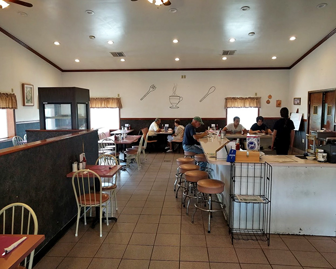 The dining room at Mary's&mdash;where strangers become neighbors and everyone's united by the universal religion of good food.