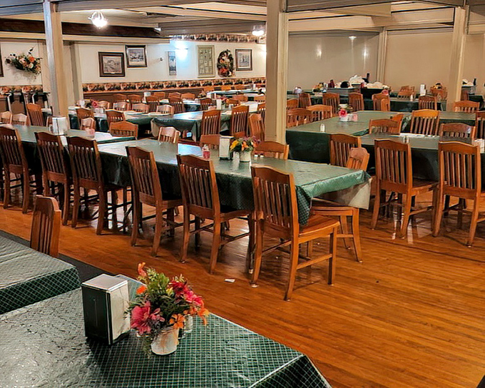 The dining room feels like a community gathering spot where strangers become friends over shared appreciation of honest food and Midwestern hospitality.