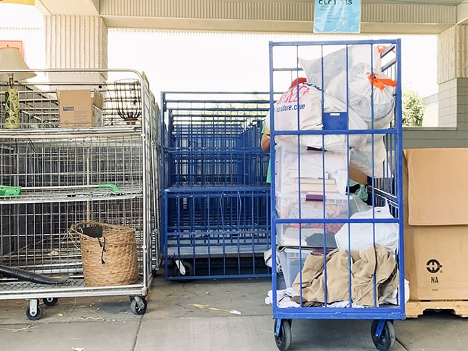 Behind the scenes, the donation area buzzes with activity&mdash;the first step in the magical transformation from "no longer needed" to "just what I wanted!"