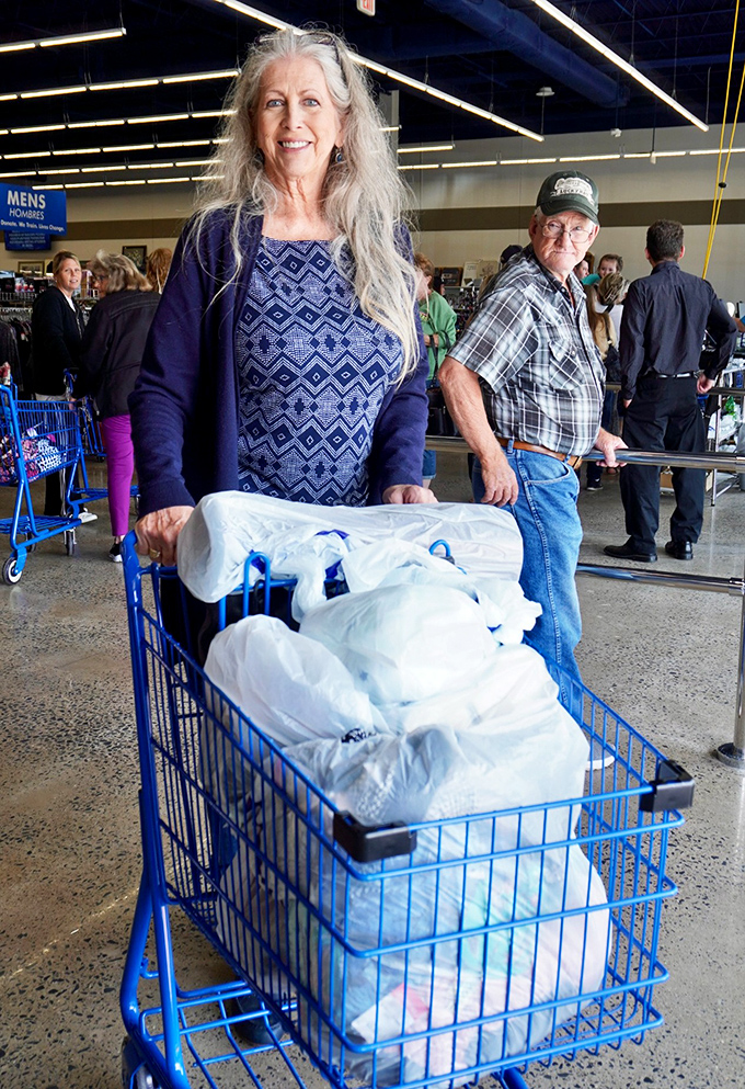 Mission accomplished: a cart loaded with finds that cost less than a tank of gas but feel priceless.