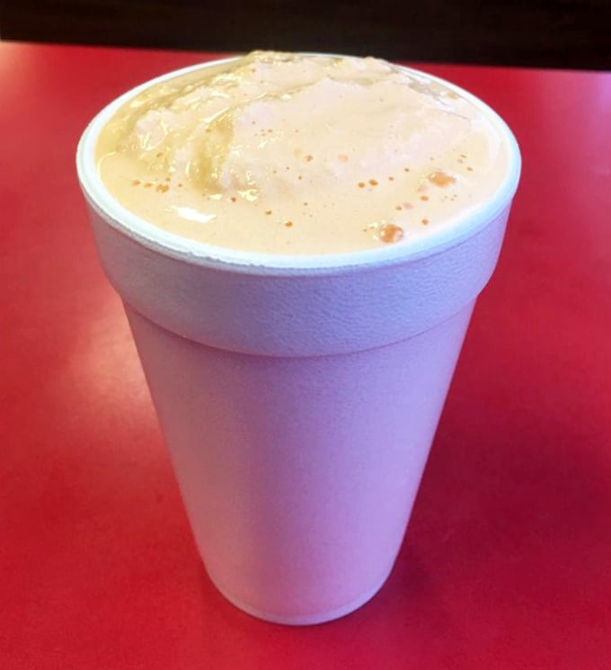 This isn't just a milkshake&mdash;it's a frothy time machine to childhood summers, served in a classic foam cup.