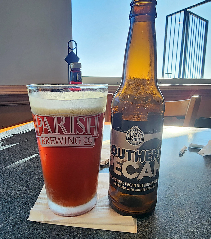 Southern Pecan beer&mdash;because sometimes the perfect pairing for Gulf seafood is a glass of Mississippi's liquid hospitality.