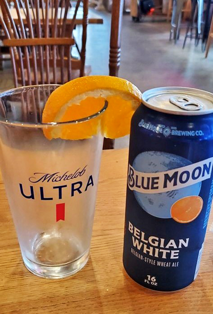 When your beer comes with an orange slice, it's not just a garnish&mdash;it's a little vacation in a glass alongside your meat marathon.