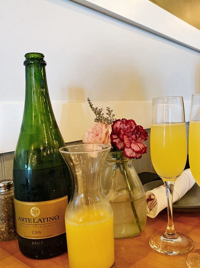 Mimosas ready to turn brunch into a celebration, because sometimes bubbles and barbecue need to become best friends.