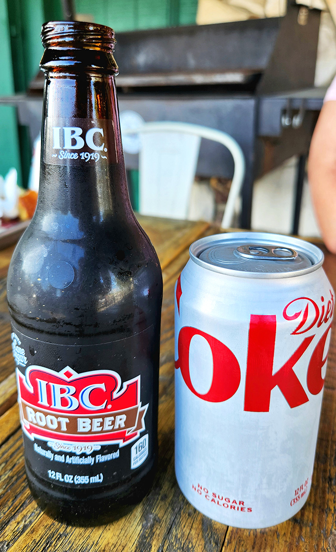 Root beer and Diet Coke: the unsung heroes of barbecue dining, cutting through richness like a refreshing palate cleanser between bites.