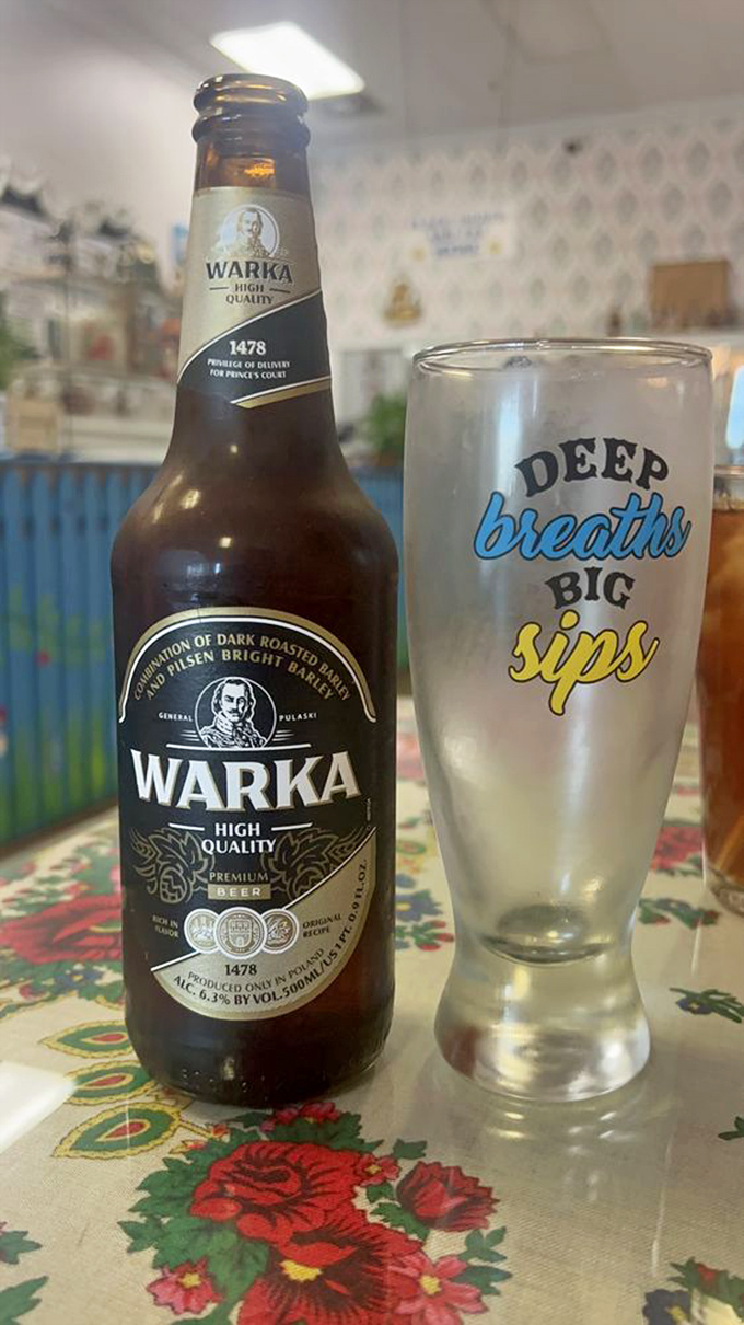 Nothing complements Polish cuisine like an authentic Warka beer – the perfect partner for pierogi-induced happiness.