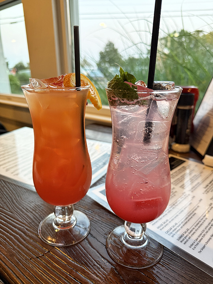 Vacation in a glass! These colorful cocktails are what happen when Cape Cod sunshine decides to become liquid refreshment.