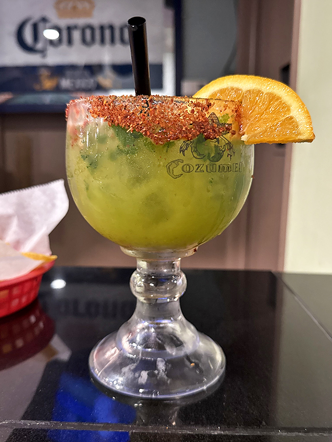 Their margaritas come with the perfect salt rim&mdash;like a beach vacation in glassware form.