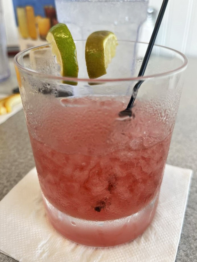 A proper morning cocktail with lime garnish &ndash; because sometimes adulting means having something spirited with your spirited breakfast conversation.