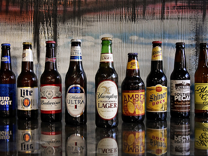 The beer lineup &ndash; because washing down world-class BBQ with water would be like wearing flip-flops to a wedding.