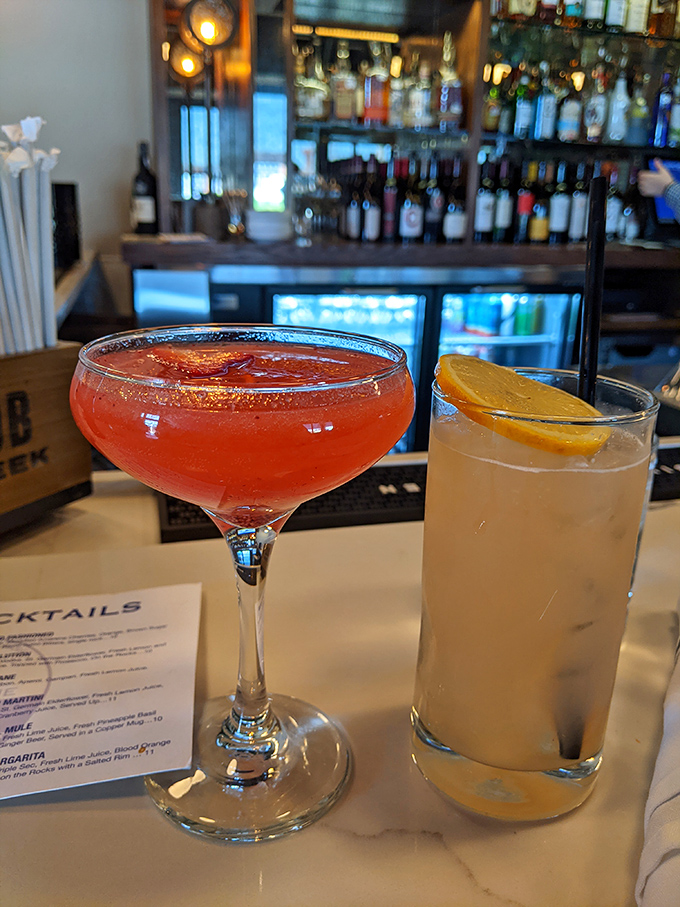 Cocktails that dress to impress&mdash;one vibrant and rosy, the other cool and citrusy, both promising an evening of sophisticated sipping.