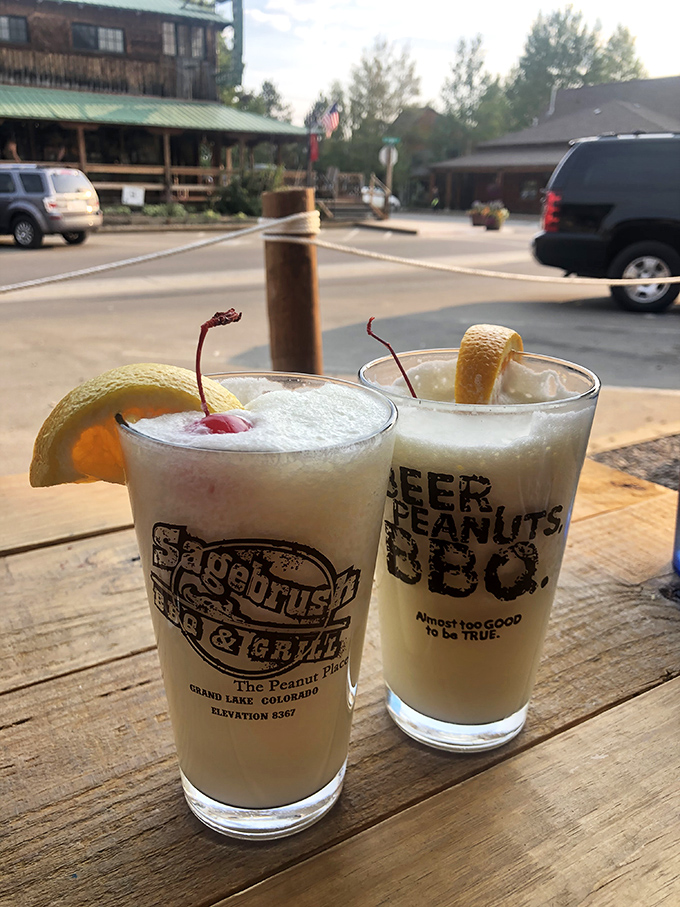 When the mountain air makes you thirsty, these frosty concoctions arrive like liquid salvation, complete with cherries that didn't fall far from paradise.