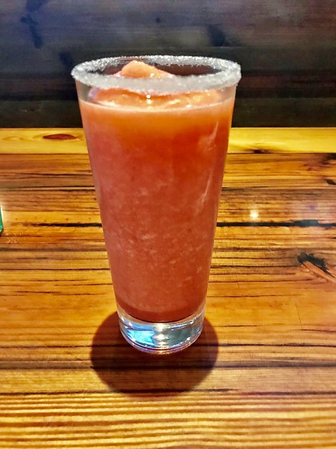 Even the drinks at Millie's refuse to be ordinary&mdash;this ruby-red concoction with its sugar rim promises refreshment with a side of joy.