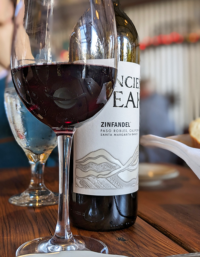 Local Zinfandel that tastes like the hills surrounding Santa Margarita decided to throw a party in your glass. Wine country in liquid form.