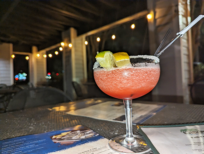 A sunset-colored cocktail that promises vacation vibes with every sip. It's five o'clock somewhere, and that somewhere is right here.