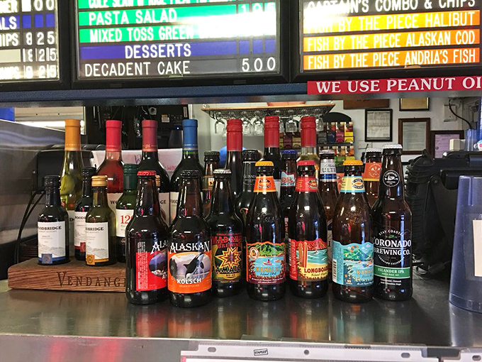 The beer selection rivals the seafood for variety. These bottles are like a liquid tour of the West Coast's finest breweries.