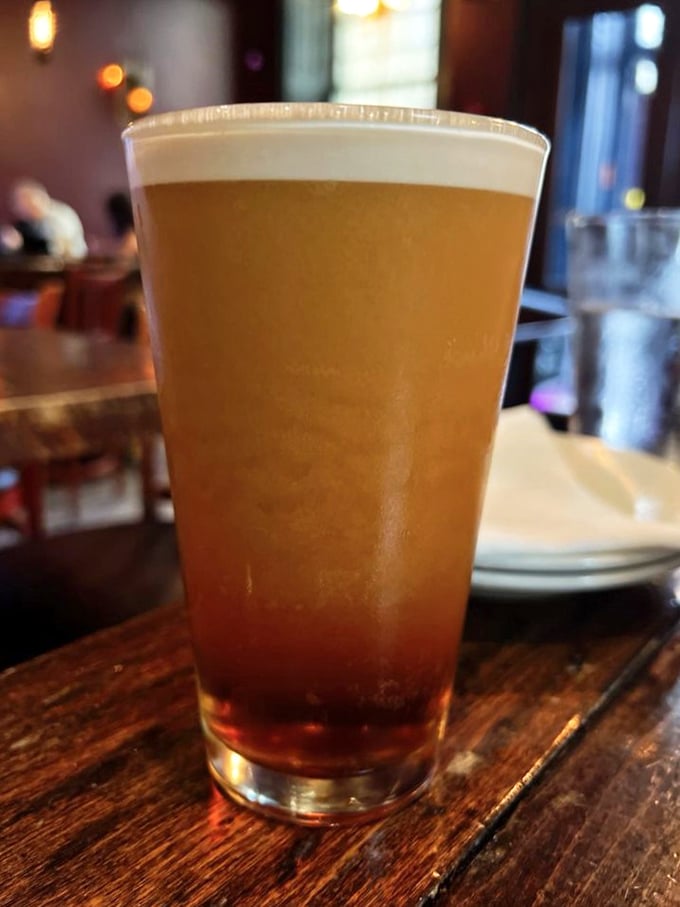 Liquid amber sunshine in a glass. This craft beer looks like it contains the secret formula for turning Monday into Friday.