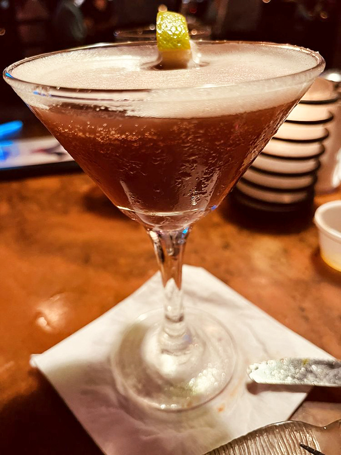 A properly made martini with a twist&mdash;because sometimes the classics become classics for a reason. No foam, smoke, or tableside theatrics required.