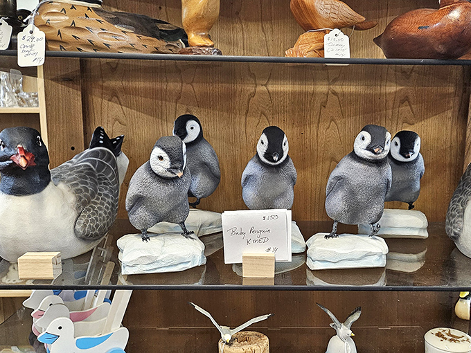These penguin figurines aren't just decorative&mdash;they're judging your home decor choices with their permanently surprised expressions.