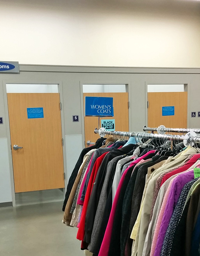 The fitting room area&mdash;where "maybe" turns into "definitely" and shoppers emerge with triumphant smiles and unexpected style upgrades.