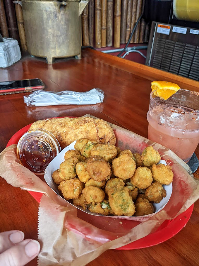 Southern-fried okra that converts even the most stubborn skeptics into believers, one golden-crisp nugget at a time.