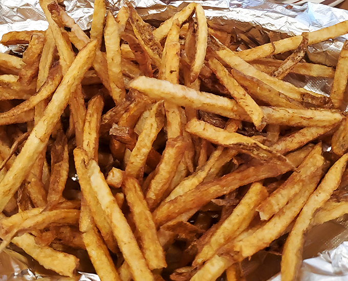 Golden, crispy fries that achieve that perfect balance between exterior crunch and fluffy interior &ndash; the supporting actor that steals every scene.