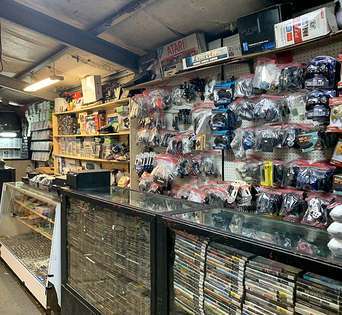 Gaming paradise for the nostalgic soul. From Atari to PlayStation, this vendor has preserved video game history one cartridge at a time.
