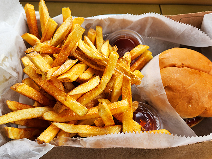 Hand-cut fries that could make a French chef weep, paired with a burger that doesn't need Instagram filters to look delicious.