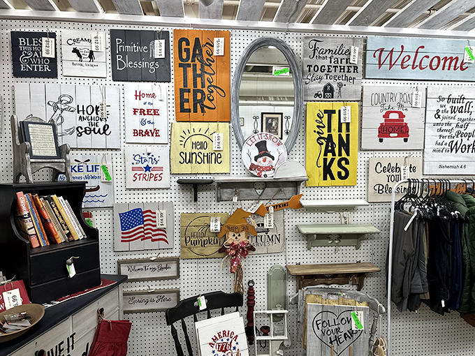 Wall art that speaks volumes about American homes&mdash;where "Gather Together" isn't just a slogan but a lifestyle philosophy passed down through generations.