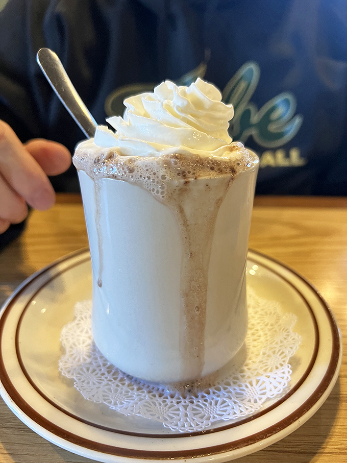 This hot chocolate doesn't just warm your hands &ndash; it's wearing a whipped cream hat so magnificent it deserves its own Instagram account.
