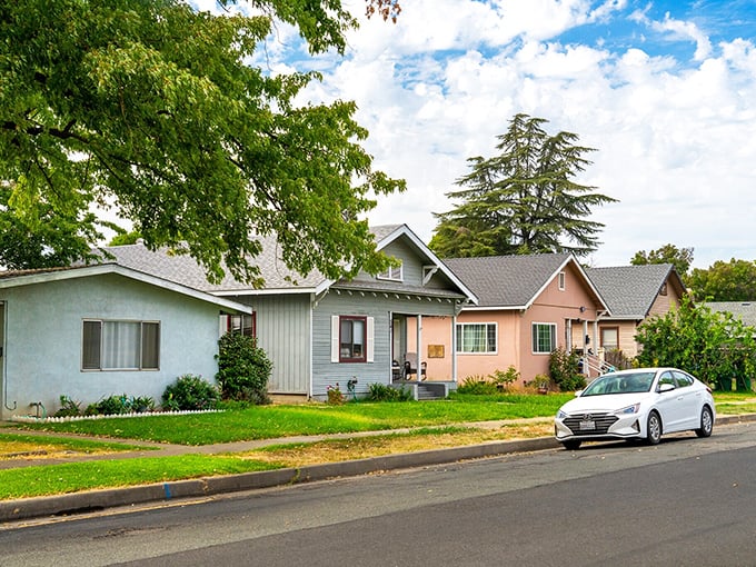 Modest homes with tidy yards showcase California living without the coastal markup &ndash; where gardens flourish and neighbors actually wave hello.