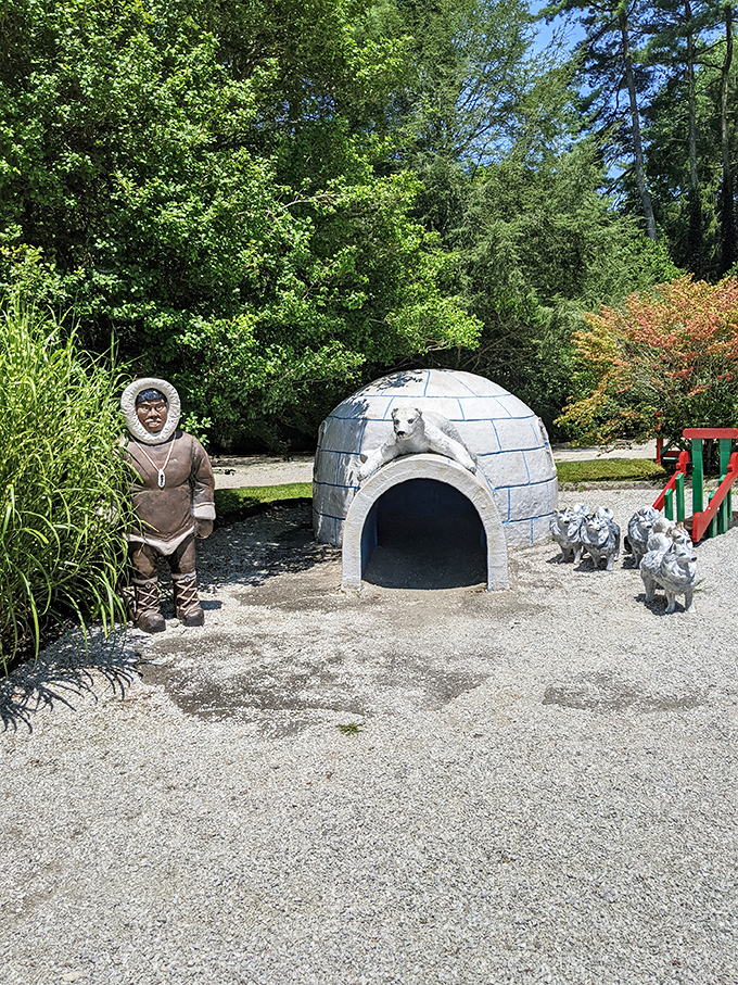 An igloo in North Carolina summer heat creates the kind of wonderful contradiction that makes this place unforgettable.