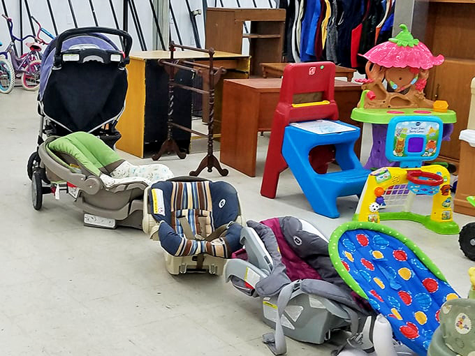 The circle of life, thrift store edition. Today's outgrown baby gear becomes tomorrow's blessing for new parents navigating the financial realities of child-rearing.