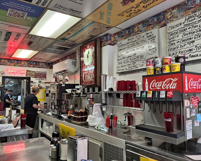 The soda fountain and counter&mdash;where coffee cups never reach empty and strangers become temporary breakfast companions sharing the morning paper.