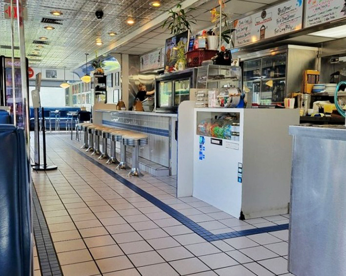 The diner's interior gleams with possibility&mdash;each booth a potential setting for your next favorite meal memory.