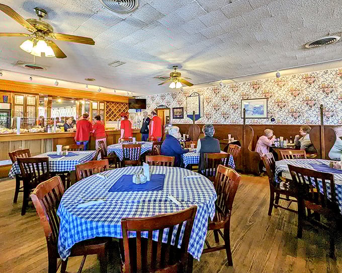 Where floral wallpaper meets hungry diners. This dining room has witnessed more food joy than most five-star establishments, all without a dress code.